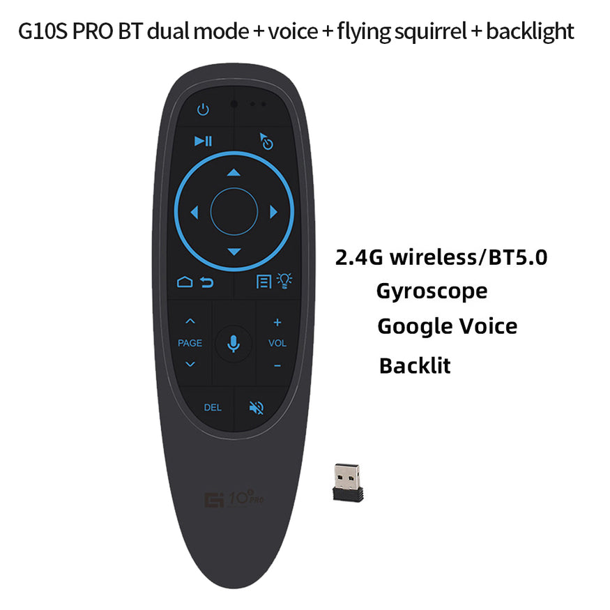 Linkifun™ G10S PRO Wireless Air Mouse Remote with Bluetooth 5.0, USB P ...