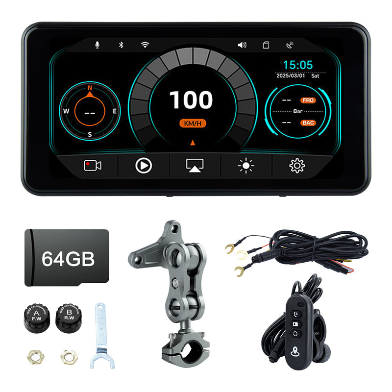 Motorcycle Navigation & Dash Cam Displays